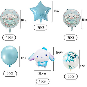 20Pcs Cute Anime Party Decoration Balloons,Aluminum Film Material Double Sided Balloons,Anime Theme Party Supplies,Kawaii Birthday Party Ballons (GG-03)