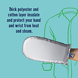 Conair Complete Care Protective Garment Steaming Mitt, Silver and Blue