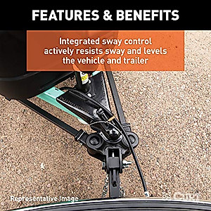 CURT 17499 TruTrack 4P Weight Distribution Hitch with 4x Sway Control, Up to 8K, 2-Inch Shank