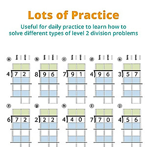 Channie’s One Page a Day Level 2 Division Workbook, Educational Math Activity Book for Kids, Ideal for 3rd to 5th Grade, 50 Pages of Level 2 Divisions for Daily Practice with Answer Sheets Included