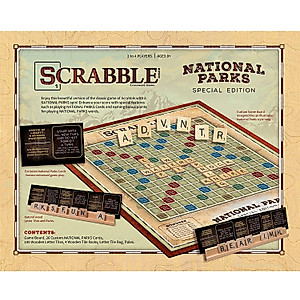 USAopoly Scrabble: National Parks | Ages 8+ | 2-4 Players | 1 Set, Brown