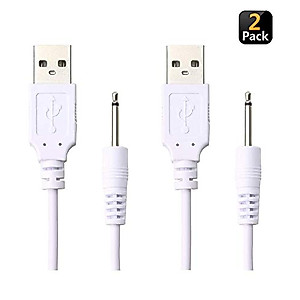VibeMax Replacement DC Charging Cable | USB Charger Cord - 2.5mm (2 Pack)