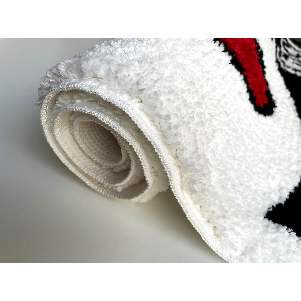 Cool Rug for Bedroom, 2x3 Funky Aesthetic Retro Non Slip Washable Fluffy Absorbent Bathroom Rug,Cute Modern Abstract Bedside Area Rug Soft Funny Tufted Small Throw Rugs for Entryway Indoor