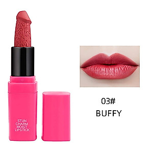 Rngduo Mushroom Head Lipstick For Women&Girls Velvet Matte High Pigmented Lustrous Lipcolor Lip Glosses Lip Liner Makeup