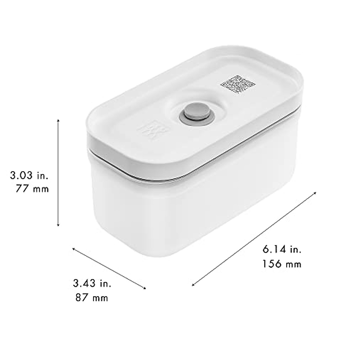 ZWILLING Fresh & Save Small Lunch Box, Airtight Food Storage Container, Meal Prep Container, BPA-Free, Semi-transparent