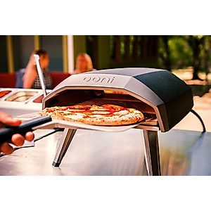 Ooni Koda 12 Portable Gas Pizza Oven with Ooni 12" Perforated Peel + Protective Cover- Outdoor Pizza Oven for Authentic Stone