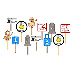 12 Vasectomy Party Cupcake Toppers Food picks