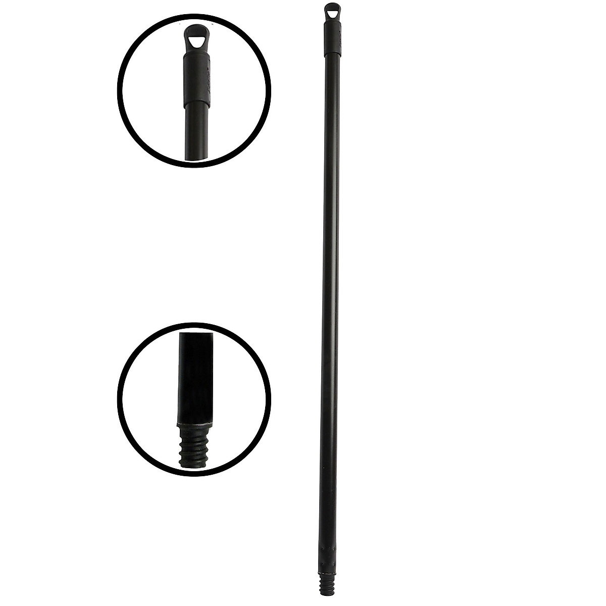 Janico 4051 Bristles Lobby Angle Broom, Flagged Bristles, Metal Handle,Black