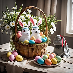 Vercico Bunny Stuffed Animals Anime Plush Toys Easter Rabbit Stuffed Animal Decoration for Anime Fans Gifts 2pcs