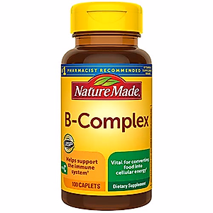 Nature Made B-Complex with Vitamin C Caplets, 100 Count (Pack of 3)