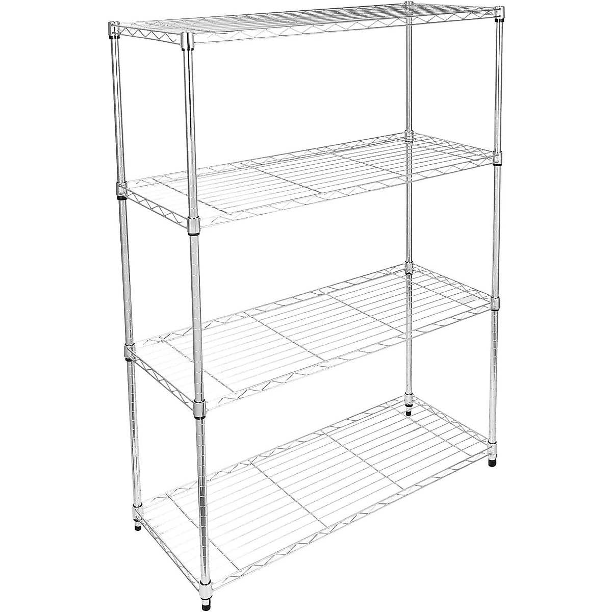 Miibox 4-Tier Heavy Duty Storage Shelving Unit 1000Lb Capacity,Chrome,36Lx14Wx55.91H inch