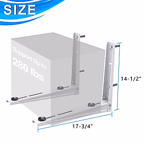 Air Jade 9,000 to 18,000 BTU Wall Mounting Bracket for Ductless Mini Split Air Conditioner Heat Pump System, Universal Mini Split Bracket, Support Up to 280 lbs