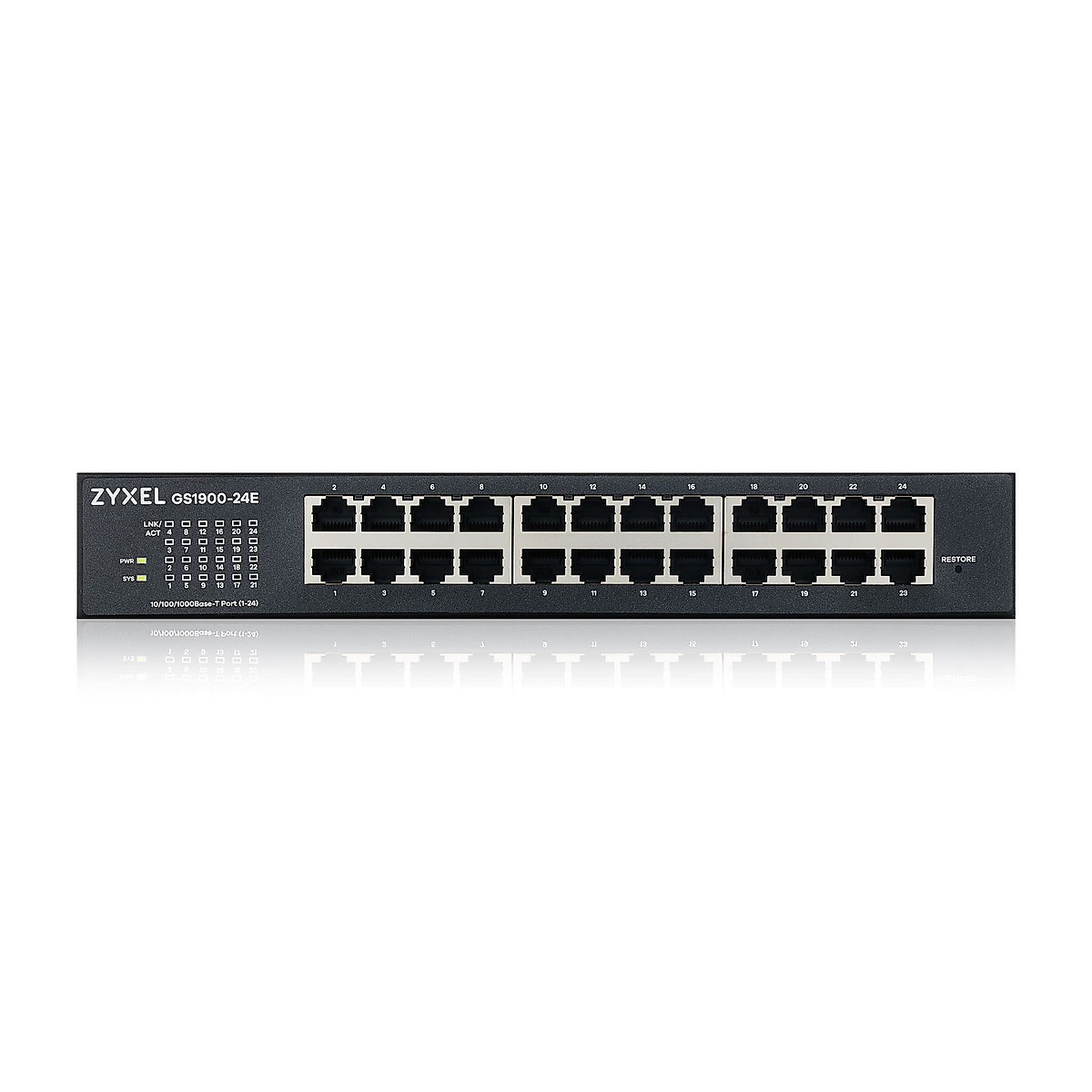 ZYXEL 24-Port Gigabit Ethernet Smart Switch (GS1900-24E) - Managed, Small Form Factor, Limited Lifetime Protection