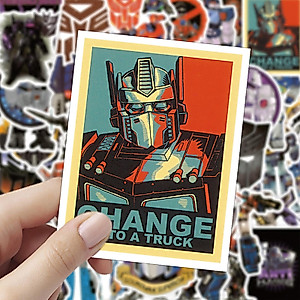 50pcs Cool Movie Cartoon Stickers for Kids Laptops,Funny Automotive Robot Waterproof Vinyl Decals for Teens Water Bottle Skateboard Bumper Pad Travel Case