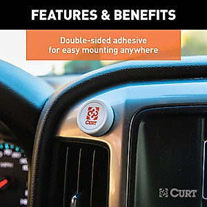 CURT 51189 Manual Override Bluetooth Button for Echo Mobile Trailer Brake Controller, Powered by Flic, White