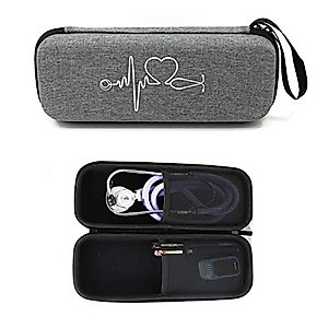 Stethoscope Carrying Case, Mesh Pocket for Nurse Accessories (Grey)