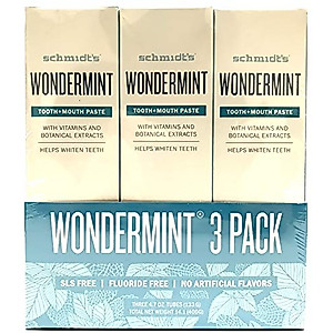 Schmidt's Wondermint Toothpaste, 4.70 oz | Pack of 3