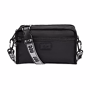UGG womens Janey Ii Ripstop Cross Body Bag, Black, One Size US