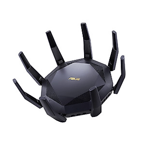 ASUS RT-AX89X (AX6000) Dual Band 12-stream WiFi 6 Extendable Router, Dual 10G Ports, Gaming Port, Mobile Game Mode, Subscription-free Network Security, Instant Guard, VPN, AiMesh Compatible