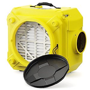 ALORAIR Air Scrubber with 3 Stage Filtration, Stackable Negative Air Machine for Industrial and Commercial Use, Heavy Duty Air Cleaner with MERV-10 Filter, HEPA/Activated carbon Filter, Yellow