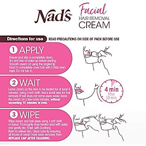 Nad's Gentle & Soothing Facial Hair Removal For Women - Sensitive Depilatory Cream For Delicate Face Areas, 0.99 Oz (4446)