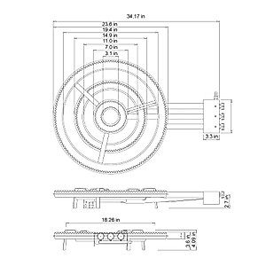 Spanish Paella Kit with Gas Burner & Polished Steel Pan - 32 inch (80 cm) up to 40 servings