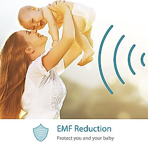 Moonybaby Split 50 Low EMF No WiFi Baby Monitor with 2 Cameras and Audio, 5" HD Quad Screen with Wide View, Auto Noise Reduce, Auto Night Vision, Talk Back, Temperature, Lullabies, ECO Saving Mode