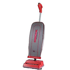 Oreck Commercial Professional Bagged Upright Vacuum Cleaner, for Carpets and Hard Floor, with High-Speed Double Helix Brush Roll, Scatter-Free Cleaning, U2000RB-1, Red/Gray