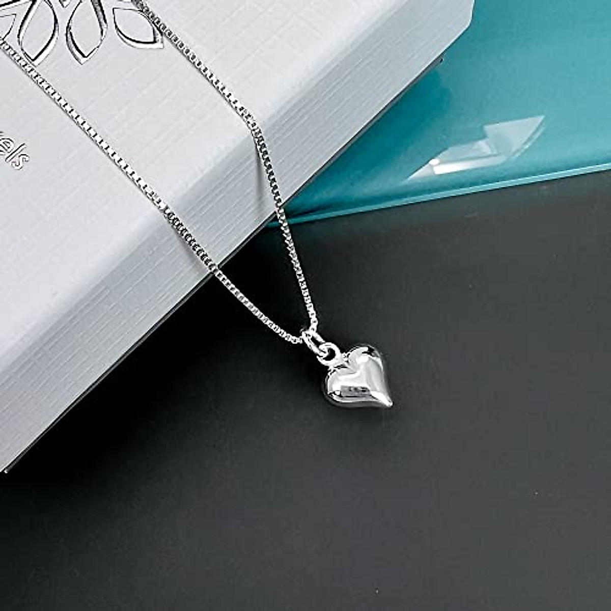 Tiny Delicate and Dainty Sterling Silver Heart Necklace, Girlfriend Gift, Gift for Mom, Daughter Birthday Gift, Best Friend Gift, 16 inches plus 2-inch extender