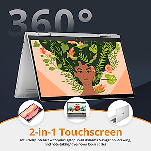 HP Envy x360 2-in-1 14" FHD Touchscreen Laptop, Intel Core i7-1355U, 16GB RAM, 1TB SSD, Backlit Keyboard, 5MP Camera, Fingerprint Reader, Wi-Fi 6E, Win 11, Silver