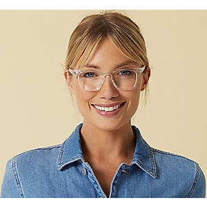 peepers by peeperspecs mens Strut Blue Light Blocking Reading Glasses, Clear, 48 US