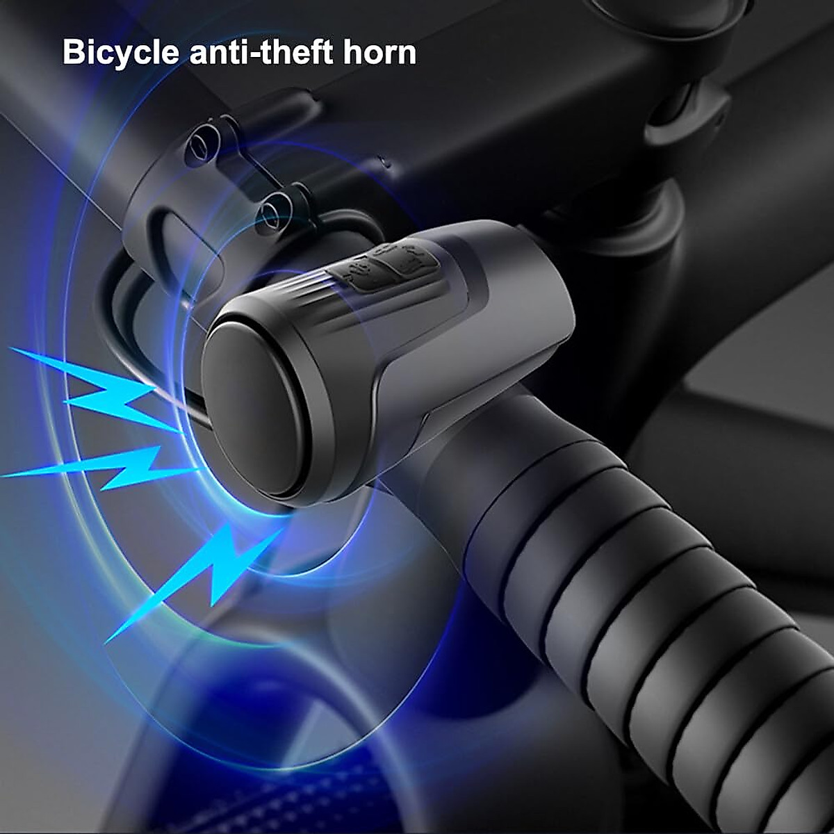 Electric Bike Bell, USB Rechargeable Battery 125db Anti-Theft Alarm Loud Electric Bike Horn for Adults Waterproof Bicycle Horn for MTB/BMX/Scooter/Road Cycling