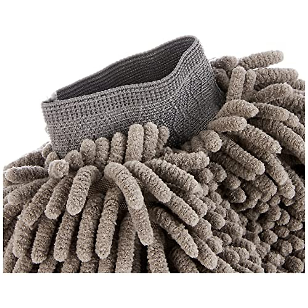 Amazon Basics Deluxe Microfiber Car Wash Drying Mitts, 2 Pack, Gray, 10.44" L x 9.06" W