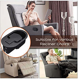 AnrSee 2 Pack Recliner Couch Release Handle,Universal Black Metal Recliner Pull Handle Sofa Release Lever Handle of Most Brands Sofa, Couch, Loveseat, Chair