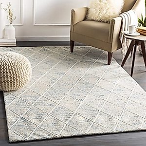 Mark&Day Area Rugs, 9x12 Miette Modern Ice Blue Area Rug, Blue Cream Carpet for Living Room, Bedroom or Kitchen (9' x 12')