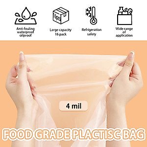 16Pcs Food Storage Bags,5 Gallon Bucket Liner Bags,Turkey Brining Bags,Food Grade Bucket,Plastic Storage Bags for Marinating and Brining,Meat,Thanksgiving,20 x 28 Inch,4Mil