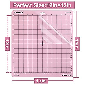 ARHIKY LightGrip Cutting Mat 12"x12" for Cricut Maker 3/Maker/Explore 3/Air 2/Air/One Light Adhesive Sticky (3Pack)