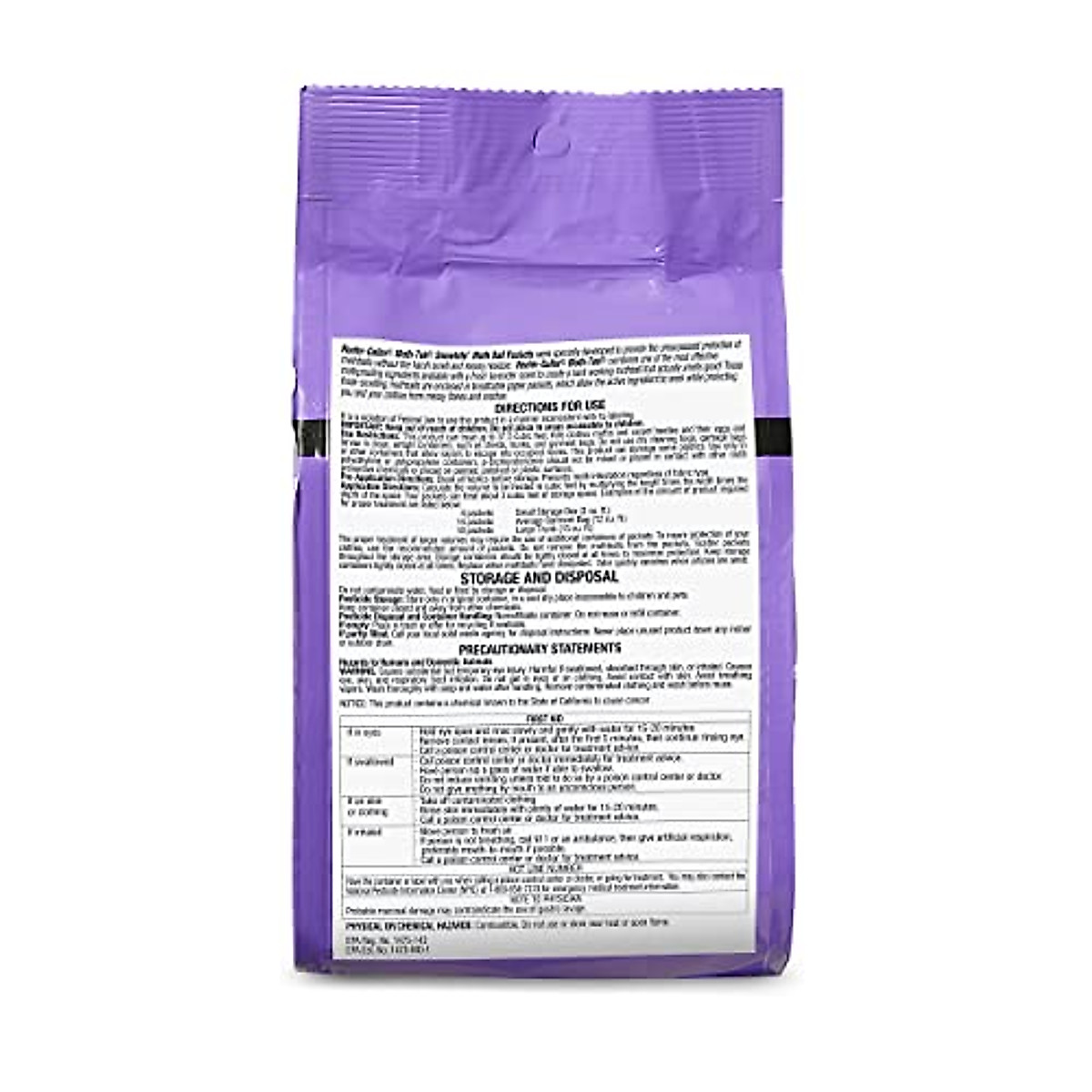 Reefer-Galler Moth-Tek Lavender-Scented Moth Ball Packets - 12 oz - Snowhite Paper Covered Moth Ball Packet for Closets, Drawers, and More