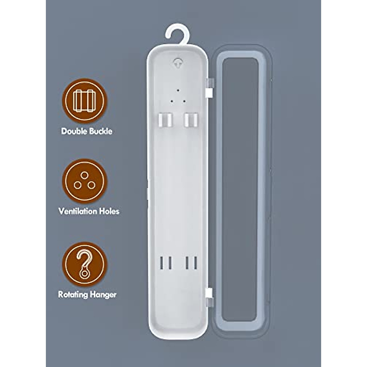 Travel Toothbrush Case, Lapfoon Travel Toothbrush Holder for Manual Toothbrush