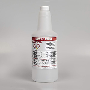 Pre-Labeled GHS Spray Bottles - 10% Bleach Solution - 16oz (Supplied Empty)