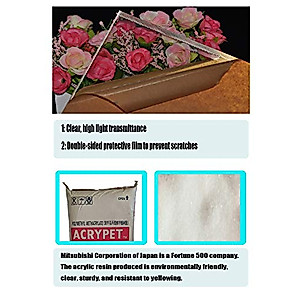 Wedding Card Box With Lock（Acrylic 11×8×8 in），Foldable，Gold Pattern