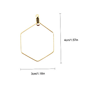 VILLCASE 150 pcs Earrings Hanger Earrings Geometric Earring Charms Geometric Frame Pendants Earring Pendant Dangle Charms Earrings Wire Hoops Bag Backless Stainless Steel Connector