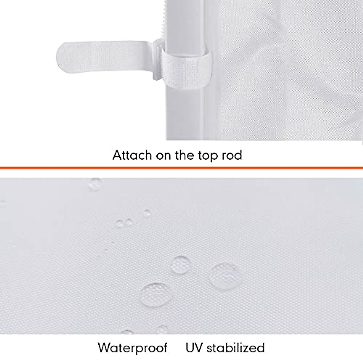 Ontheway Two Half Walls for 10'x10', Two Half Sidewalls for Pop Up Tent Gazebo Shelter, 2 Half Walls Only (White B)