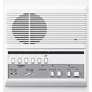 Aiphone LEF-5C Open Voice Selective Call Master Intercom with All-Call and Door-Release Buttons; Semi-Flush Mount; Accepts Up to Five Connecting Door, Sub-Master, or Master Intercoms