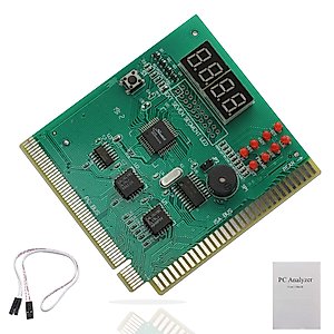PC Diagnostic 4-Digit Card,Module Board Test & Measuring Module PC Computer Mother Board Debug Post Card Analyzer PCI Motherboard Tester Diagnostics Display for Desktop PC