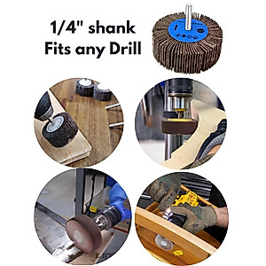 LINE10 Tools 40pk Flap Sanding Wheels Kit fits Drill and Die Grinder for Wood and Metal (16)