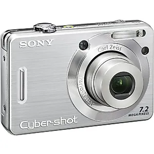 Sony Cybershot DSCW55 7.2MP Digital Camera with 3x Optical Zoom (Silver) (OLD MODEL)
