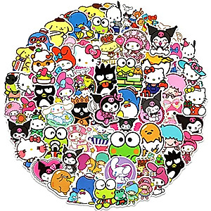 100PCS Cartoon Stickers Kawaii Stickers, Anime Stickers for Kids, Vinyl Laptop Stickers for Water Bottles Anime Stickers for Adults Kids Teens