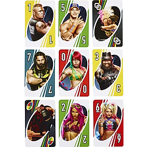 Mattel Games UNO Card Game, Matching WWE Superstars, for 2 to 10 Players Ages 7 Years and Older