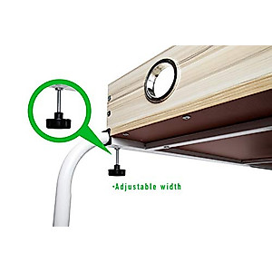 Mind Reader Rolling Adjustable Desk Laptop Workstation, Over Bed or Couch Table, White
